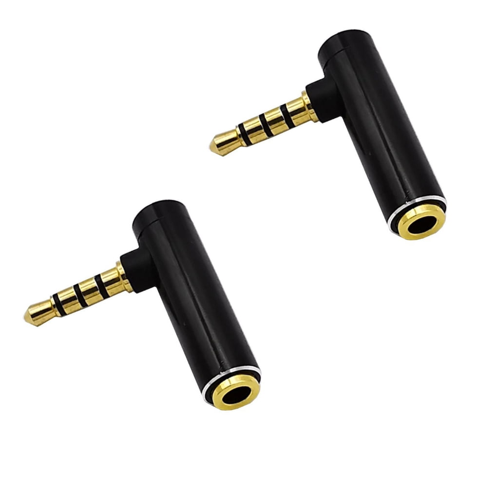 Flexible Right Angle 3.5mm Sound Connectors with 4 Poles Male to Female ...