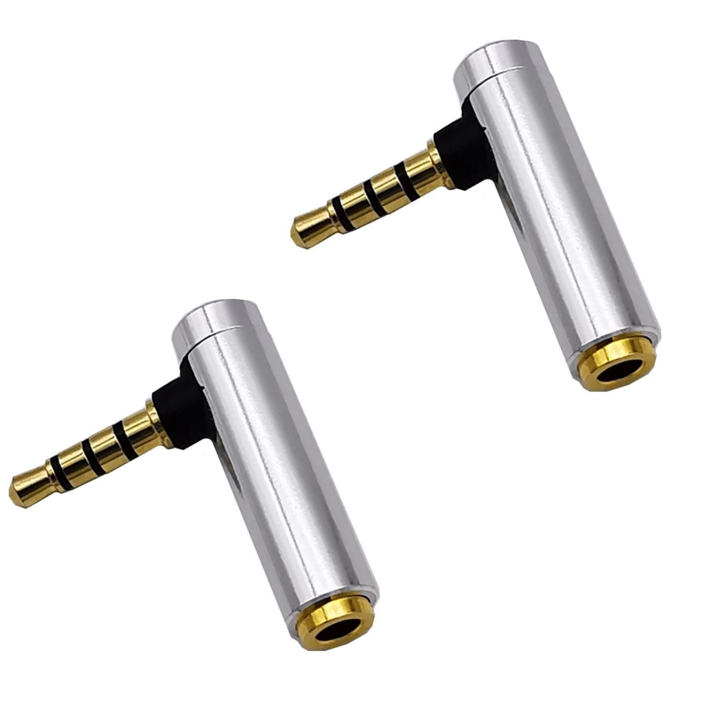 Flexible Right Angle 3.5mm Sound Connectors with 4 Poles Male to Female ...