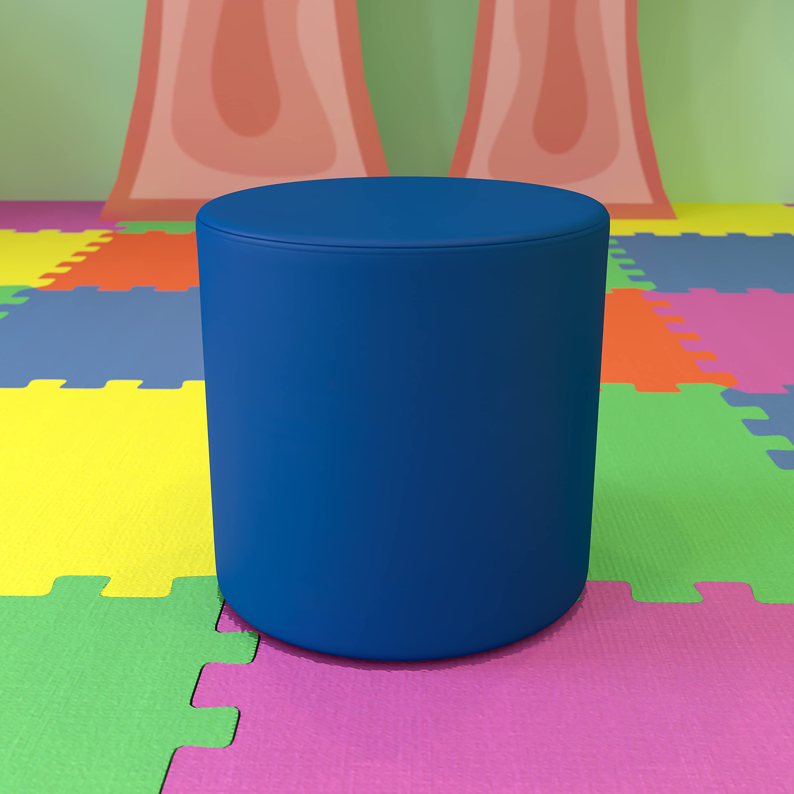 Flexible Round Soft Seating Ottoman for Classroom Office Common Spaces ...