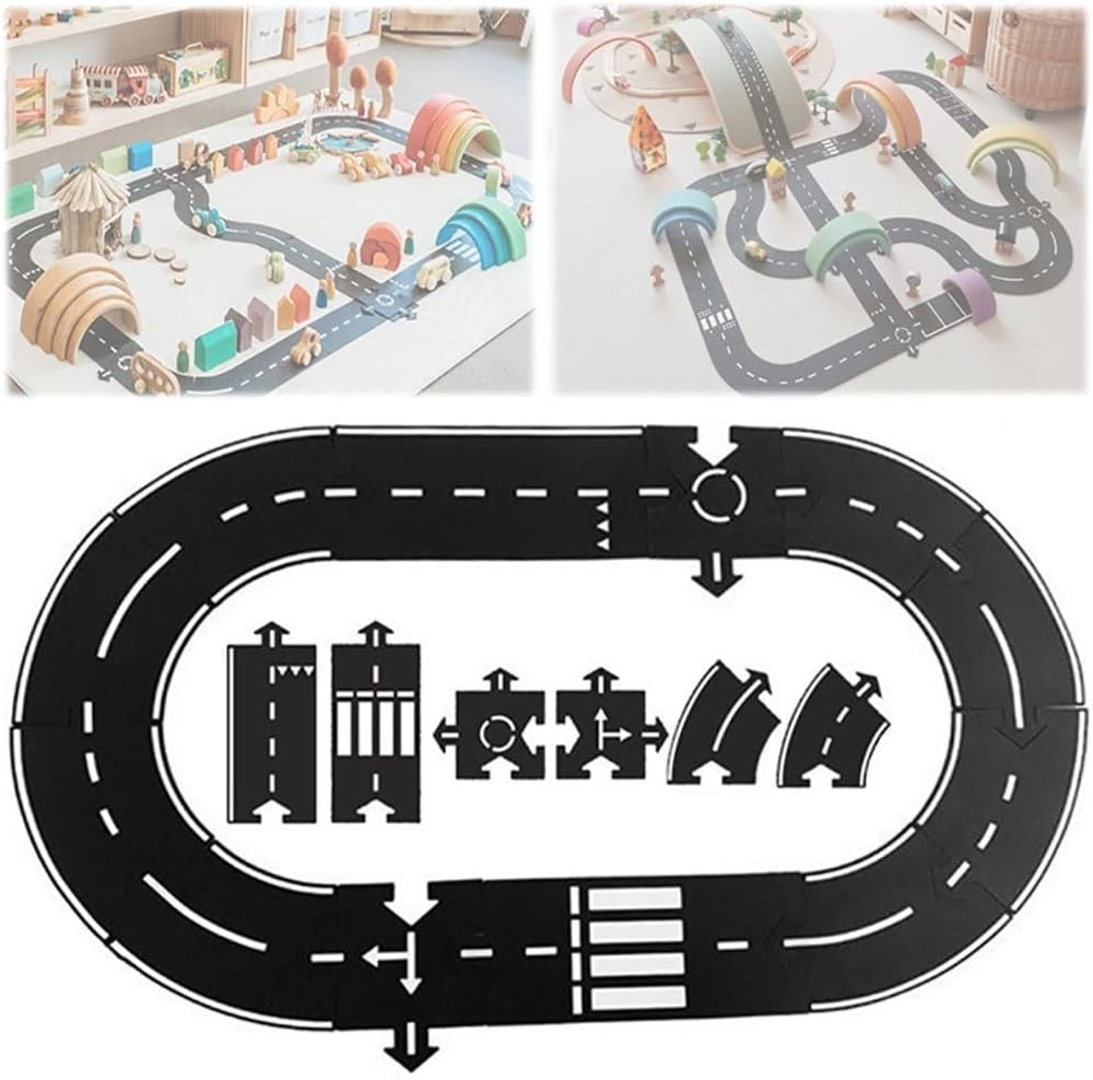 Flexible Rubber Road Puzzle Track Pieces,Flexible Expressway Circuit ...