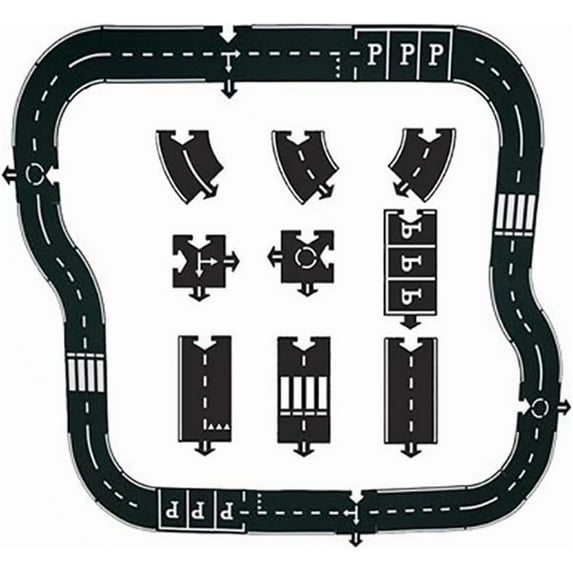 Flexible Rubber Road Puzzle Track Pieces,Flexible Expressway Circuit ...