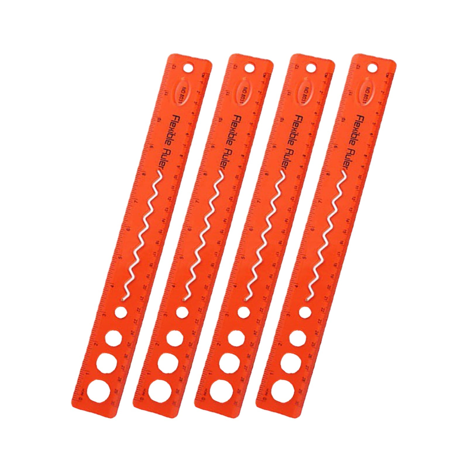 Flexible Ruler 12 Inch, Transparent Soft Plastic Ruler with Dual Scales ...