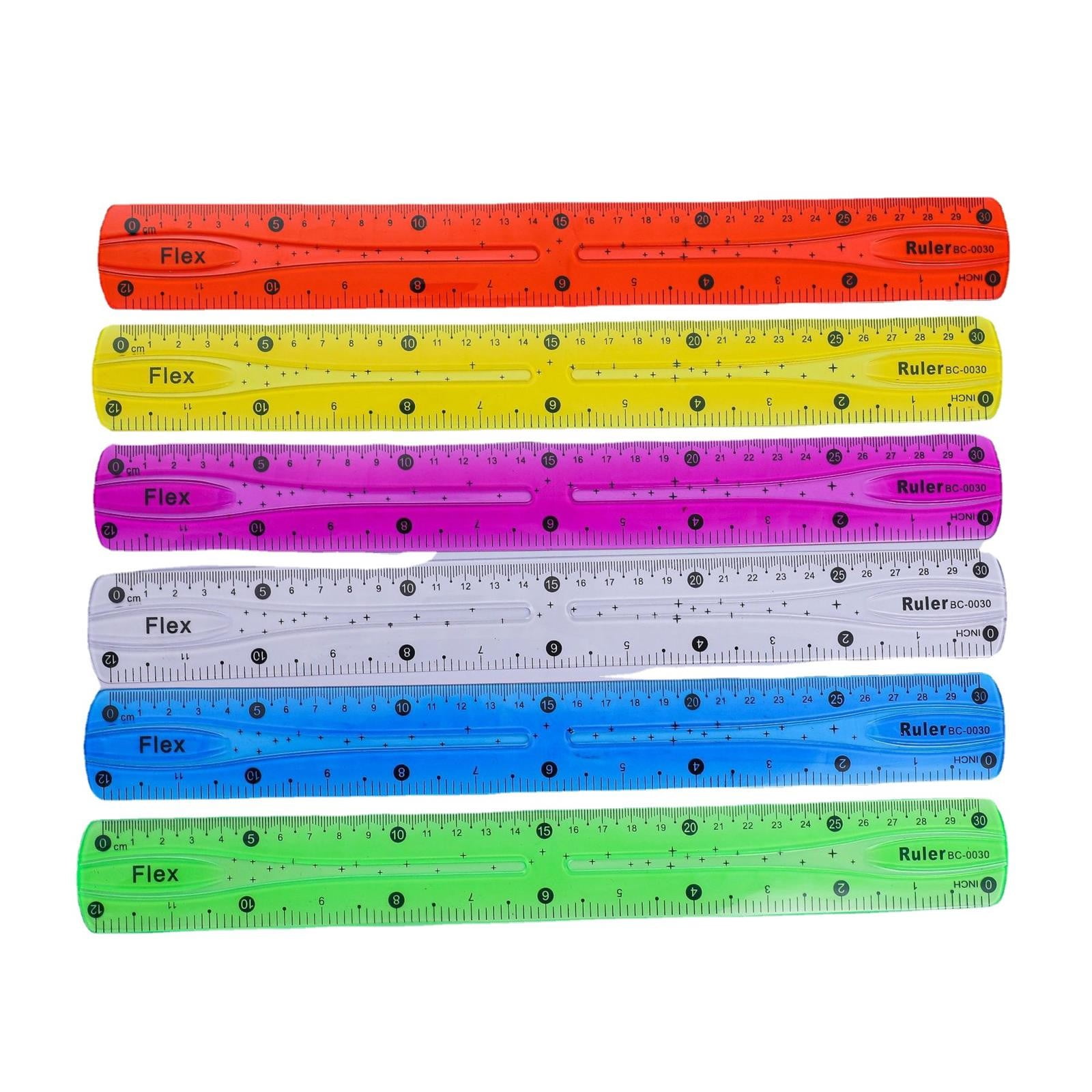 Flexible Ruler 30Cm Finger Grip Ruler 12Inch Pvc Colored Tape Measure ...