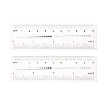 Uxcell 15cm 6 Inch Plastic Straight Ruler, Dual Measuring, Translucent ...