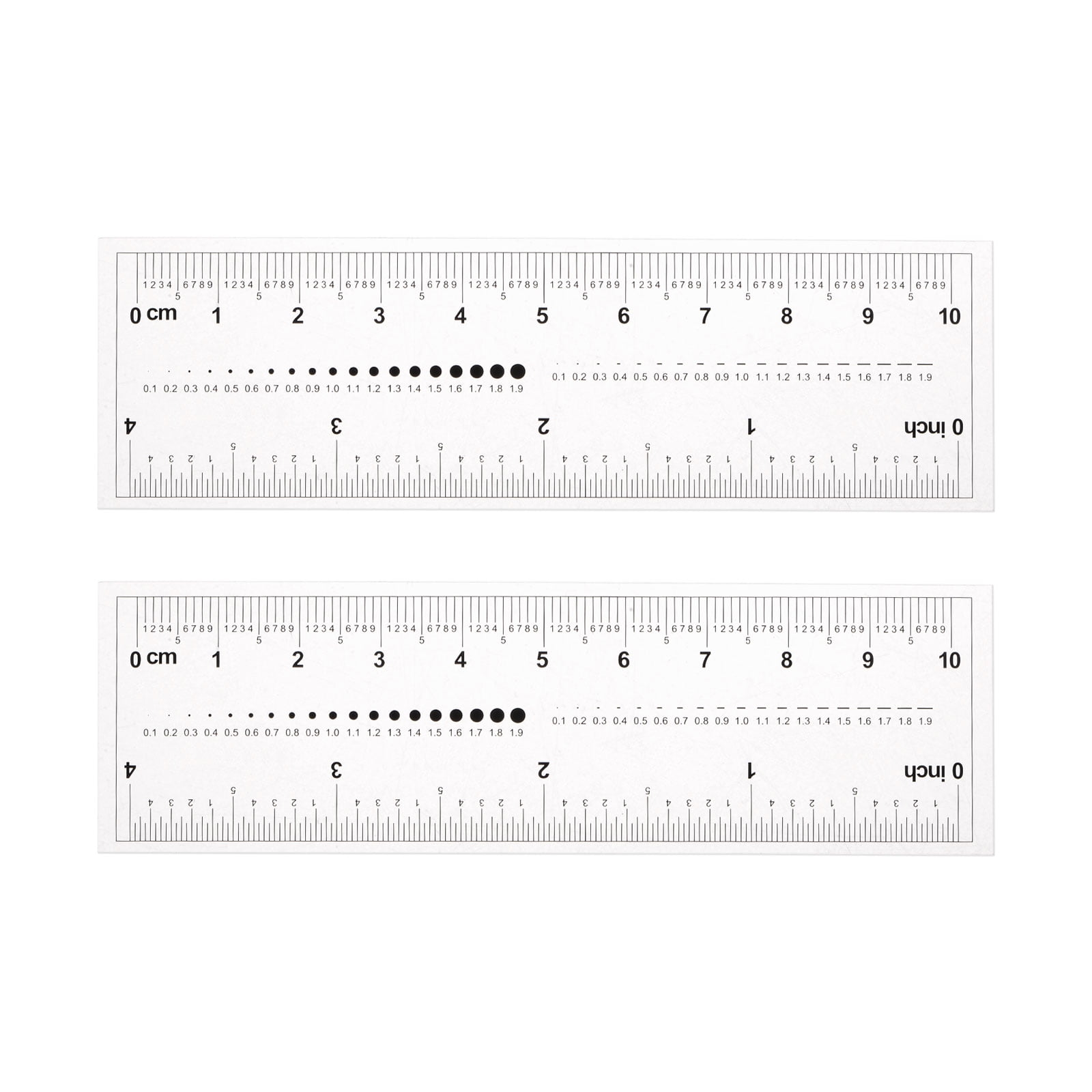 Flexible Ruler 4 Inch 1mm Scale PET Plastic Covered Film Straight Ruler ...