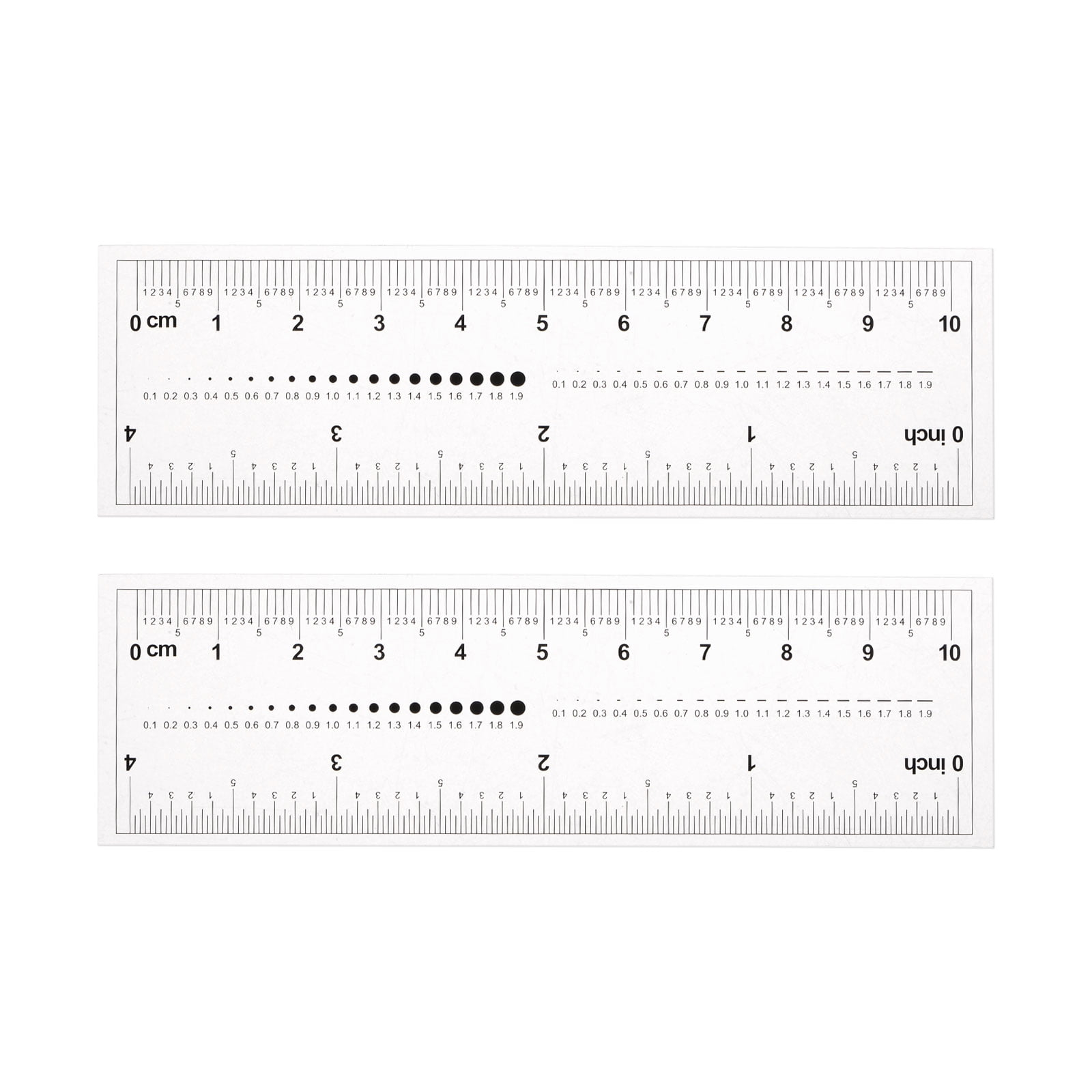 Flexible Ruler 4 Inch 1mm Scale PET Plastic Film Straight Ruler, 2 ...
