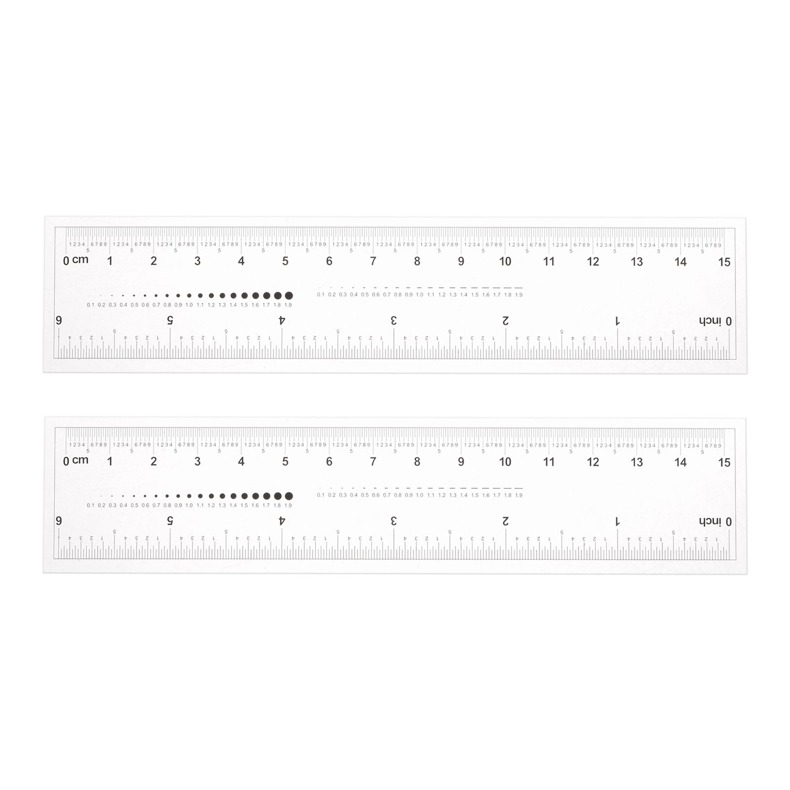 Flexible Ruler 6 Inch 0.5mm Scale PET Plastic Covered Thickened Film ...