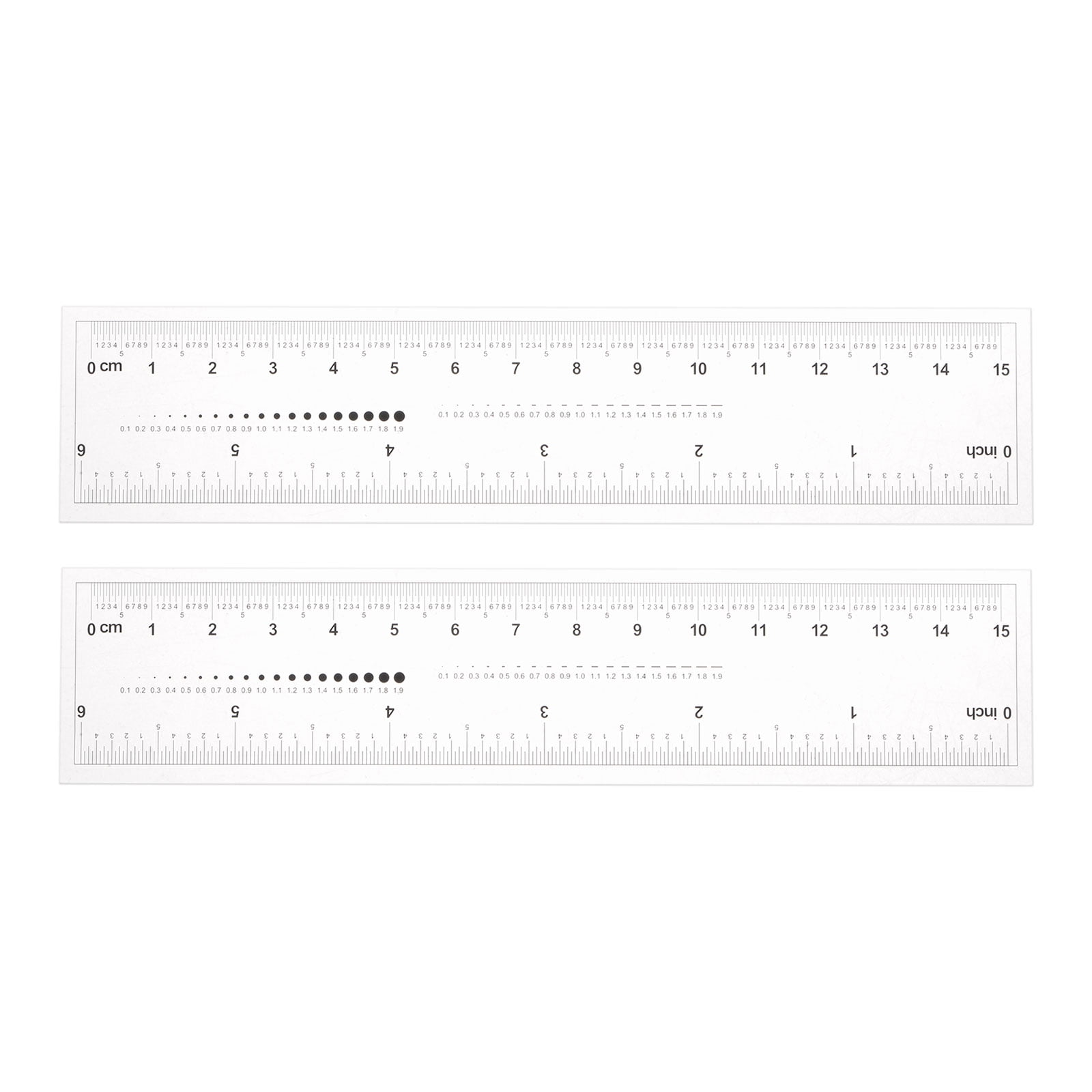 Flexible Ruler 6 Inch 0.5mm Scale PET Plastic Film Straight Ruler, 2 ...