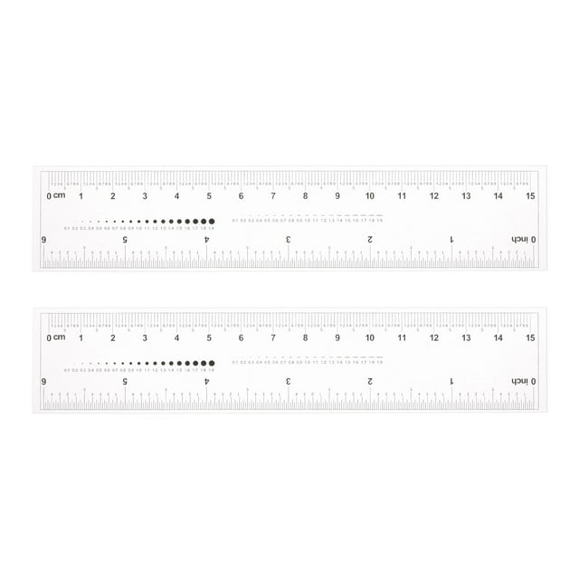 Flexible Ruler 6 Inch 1mm Scale PET Plastic Covered Film Straight Ruler ...
