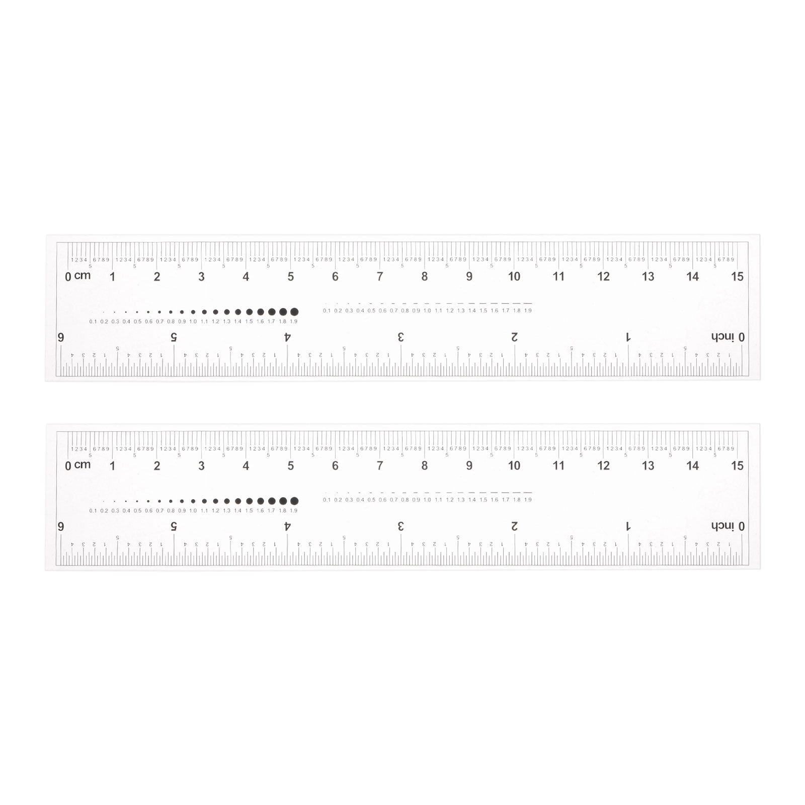 Flexible Ruler 6 Inch 1mm Scale PET Plastic Film Straight Ruler, 2 ...