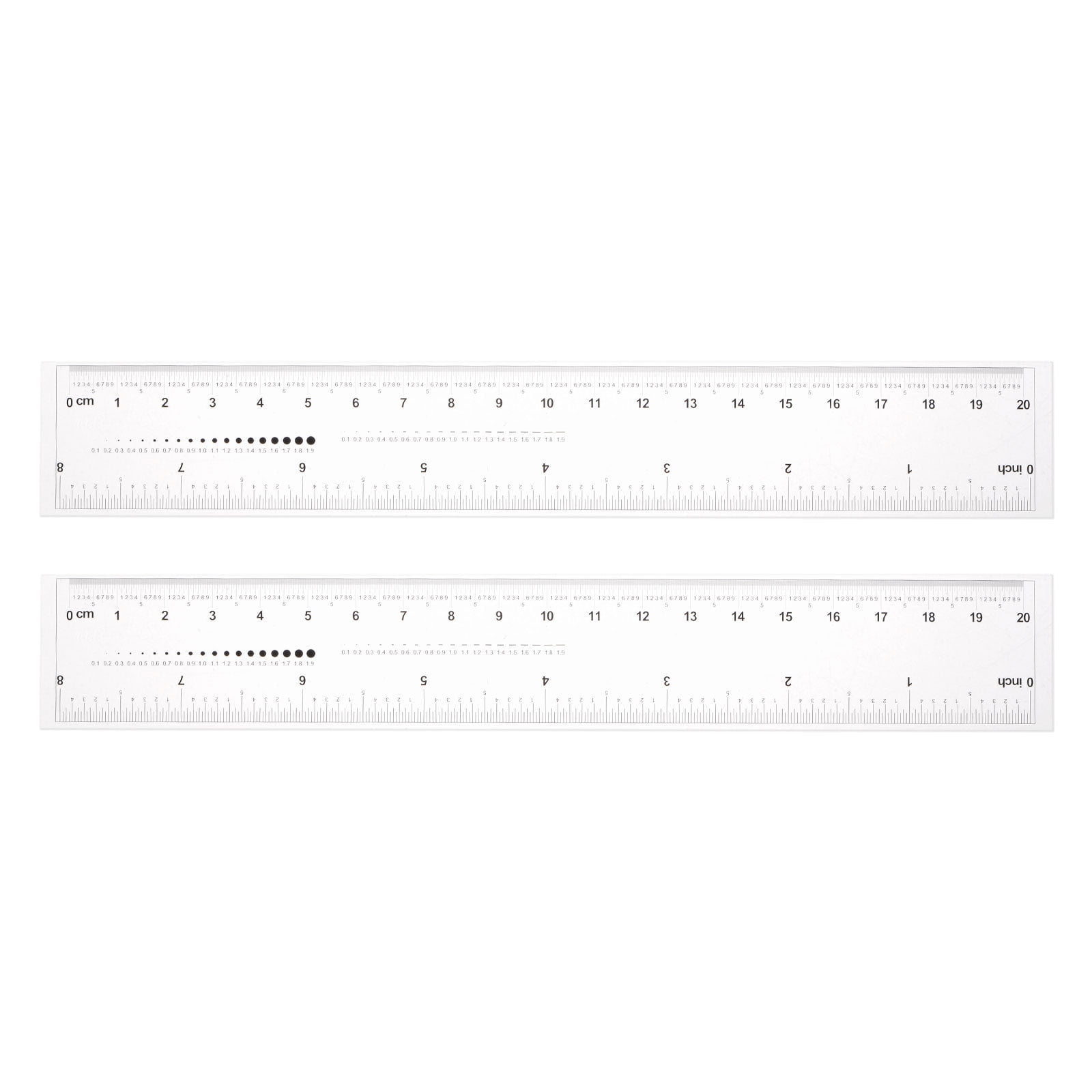 Flexible Ruler 8 Inch 0.1mm Scale PET Plastic Covered Film Straight ...