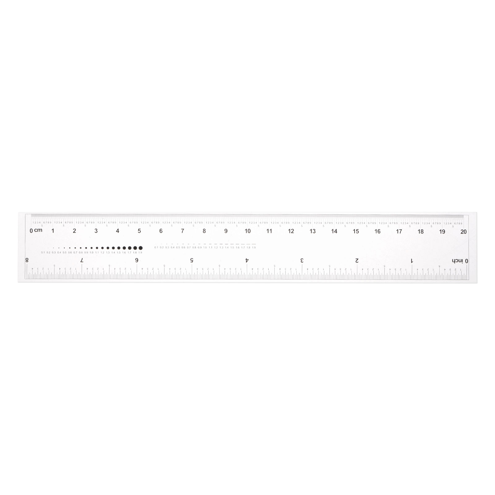 Flexible Ruler 8 Inch 0.1mm Scale PET Plastic Covered Thickened Film ...