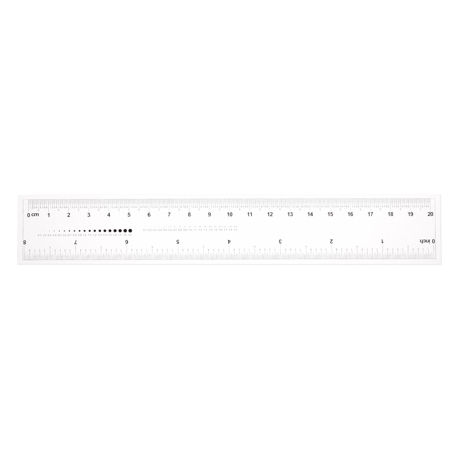 Flexible Ruler 8 Inch 0.5mm Scale PET Plastic Covered Film Straight ...