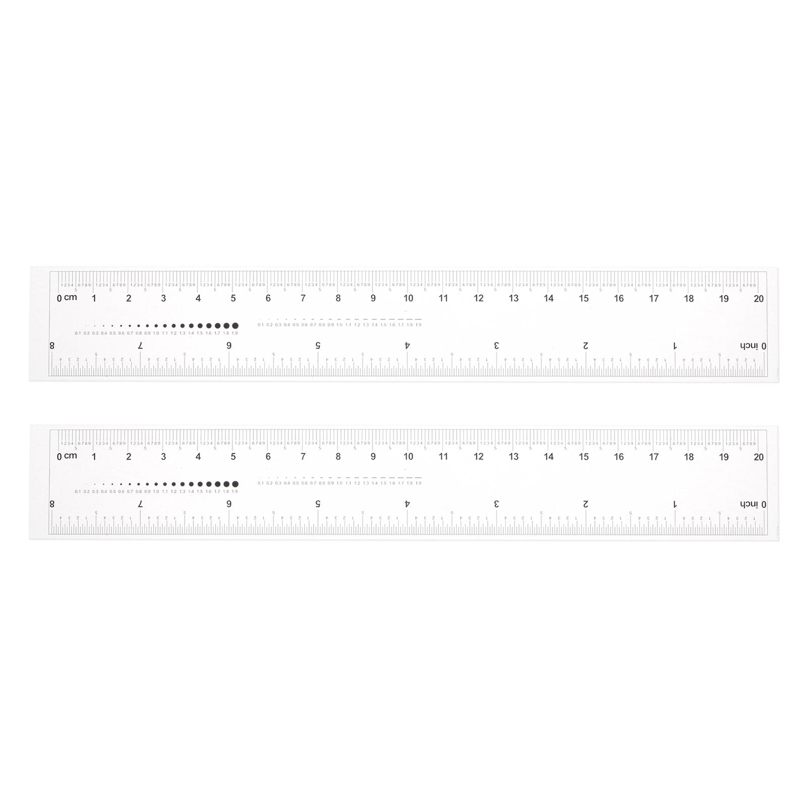Flexible Ruler 8 Inch 1mm Scale PET Plastic Film Straight Ruler, 2 ...