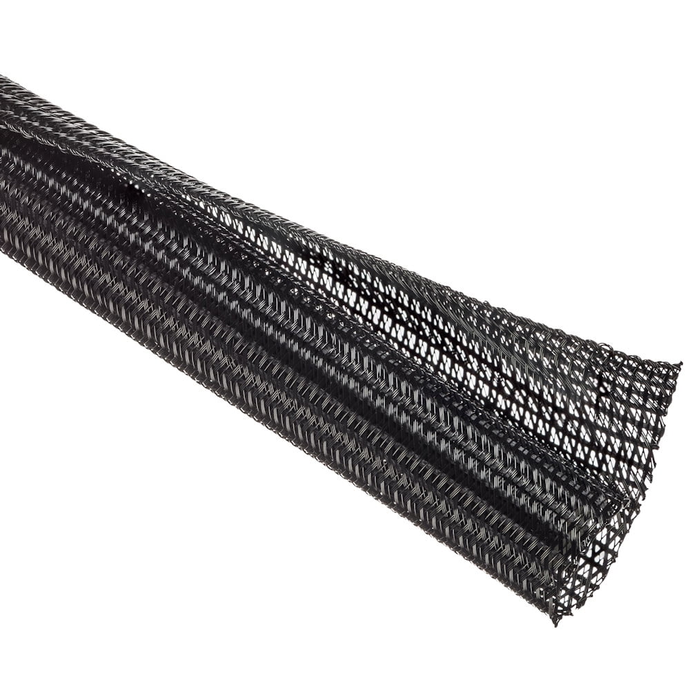 Flexible, Semi-Rigid Wrappable Split Tube, 3/4" Diameter PER FOOT, Blac ...