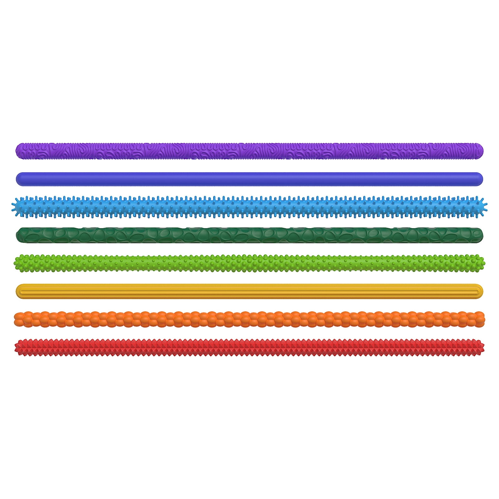 Flexible Sensory Fidget Sticks Set Textured Bendable Silicone ...