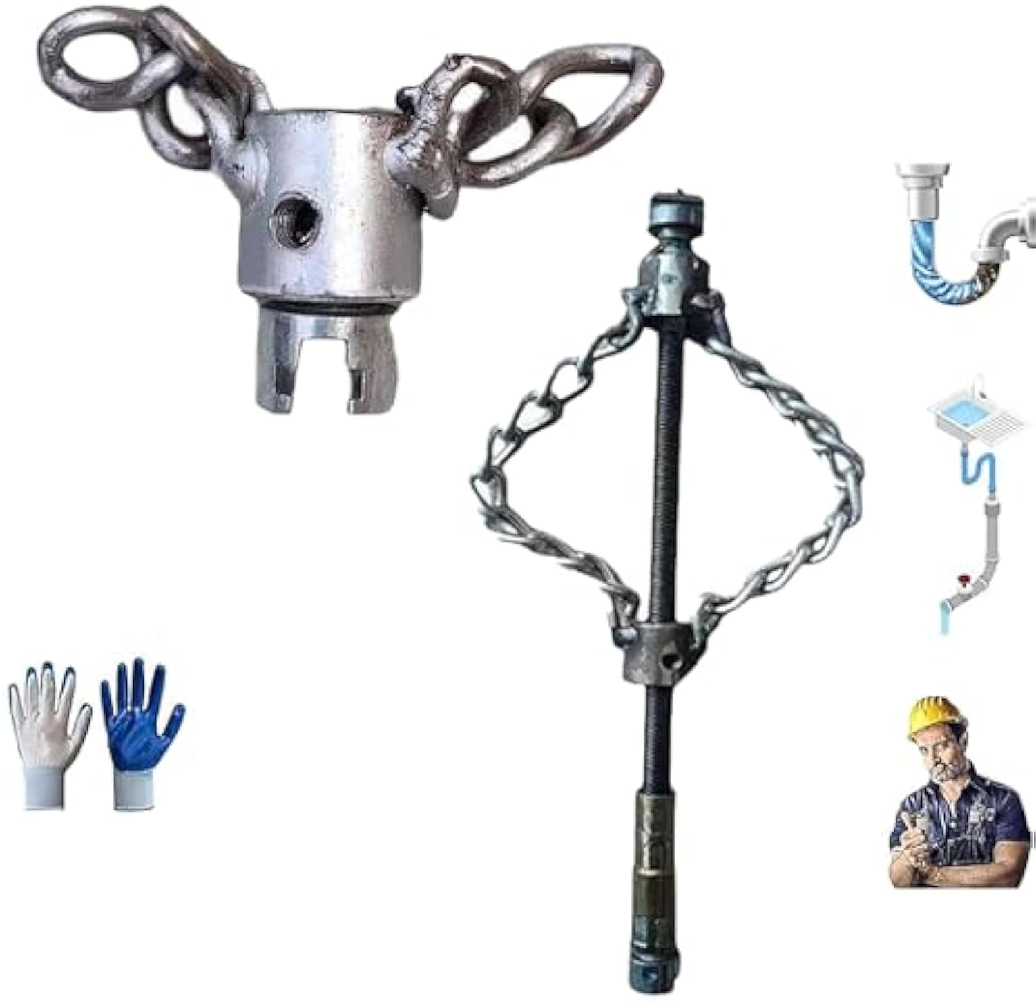 Flexible Shaft Sewer Descaling Chain, High Efficiency Descaling Chain ...