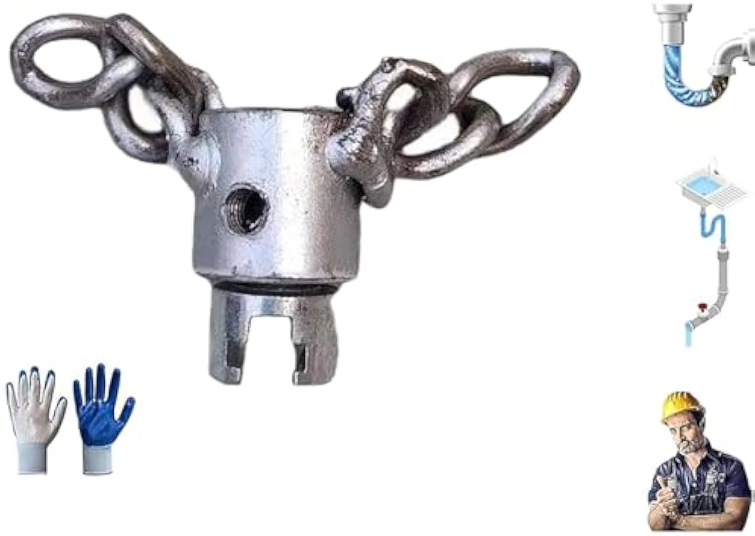 Flexible Shaft Sewer Descaling Chain, High Efficiency Descaling Chain ...