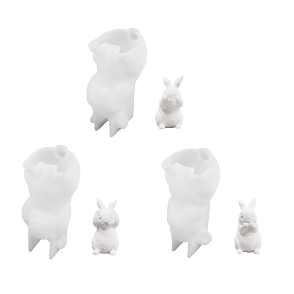 Flexible Silicone Mould Accessory for Creating Rabbits Candle Holders ...
