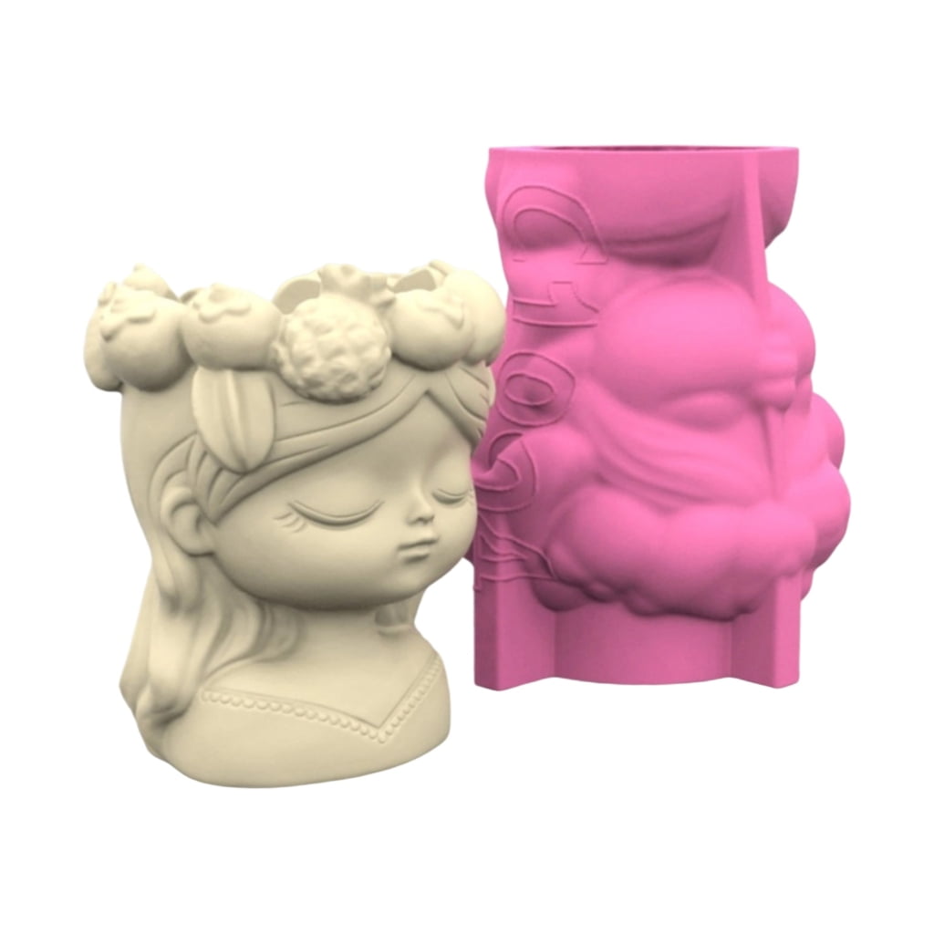 Flexible Silicone Flower Pot Mold For Concrete Succulent Planters ...