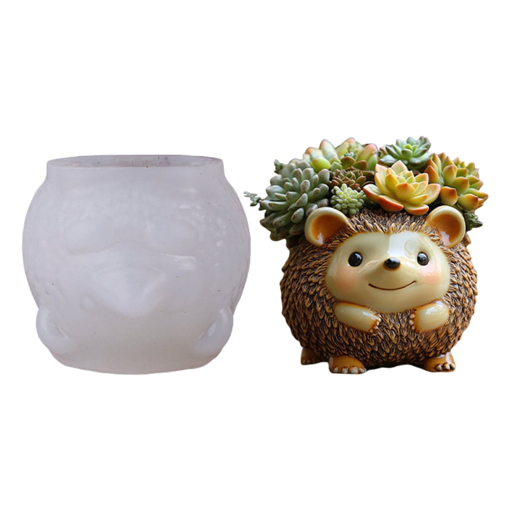 Silicone Hedgehog Planter Craft Mold Suitable for Resin Jewelry ...