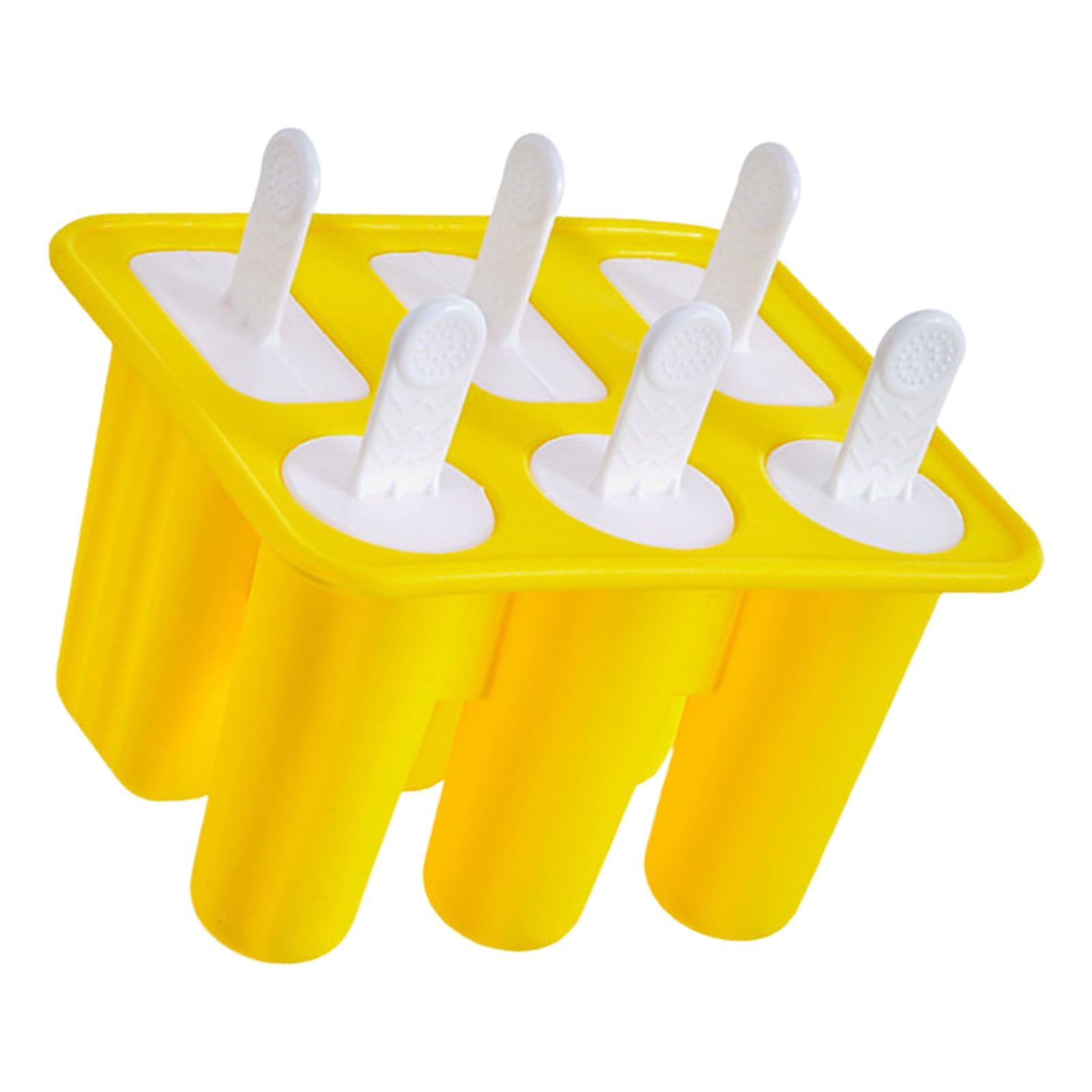 Flexible Silicone Ice Lolly Molds for Kids 6 Compartments Popsicles ...