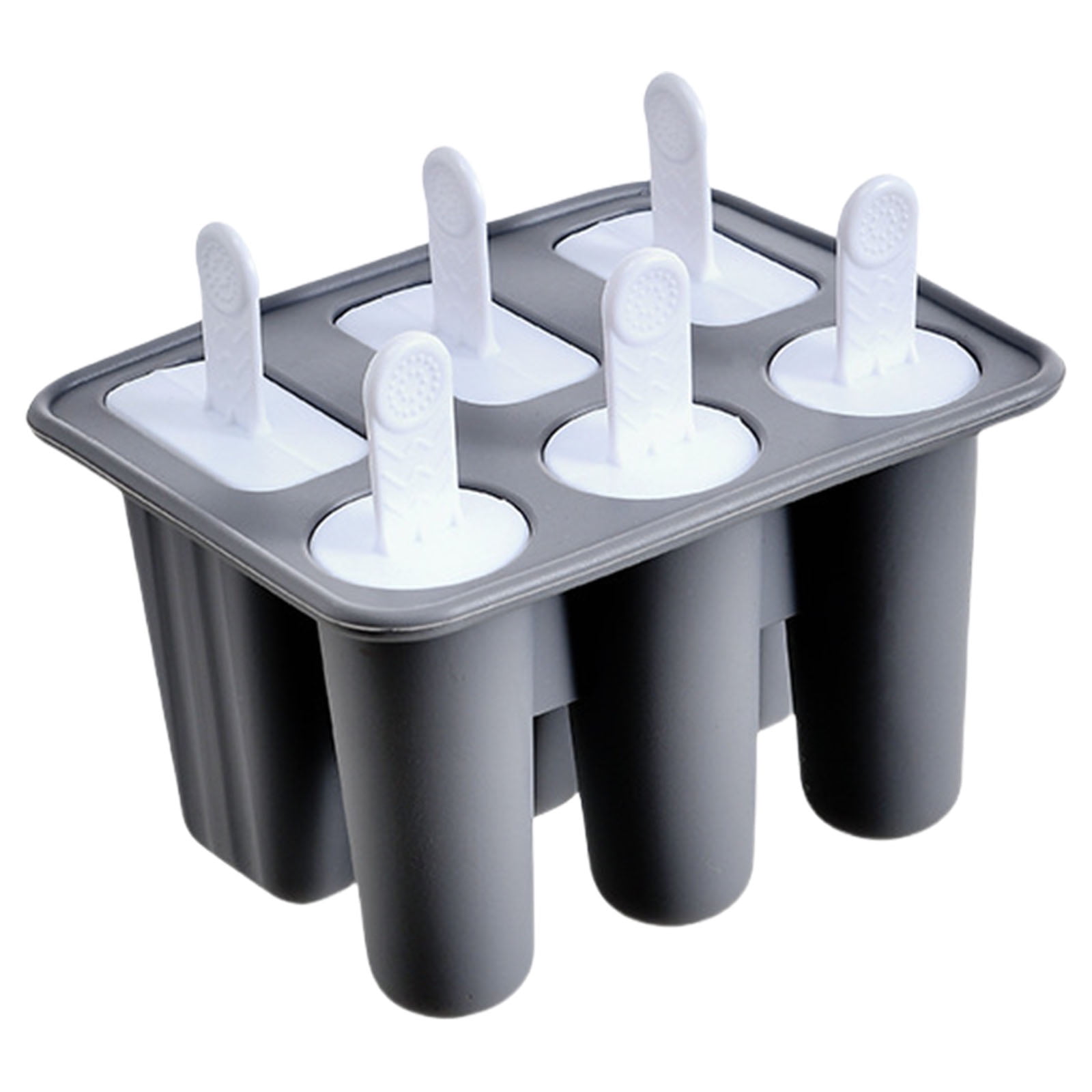 Flexible Silicone Ice Lolly Molds for Kids 6 Compartments Popsicles ...
