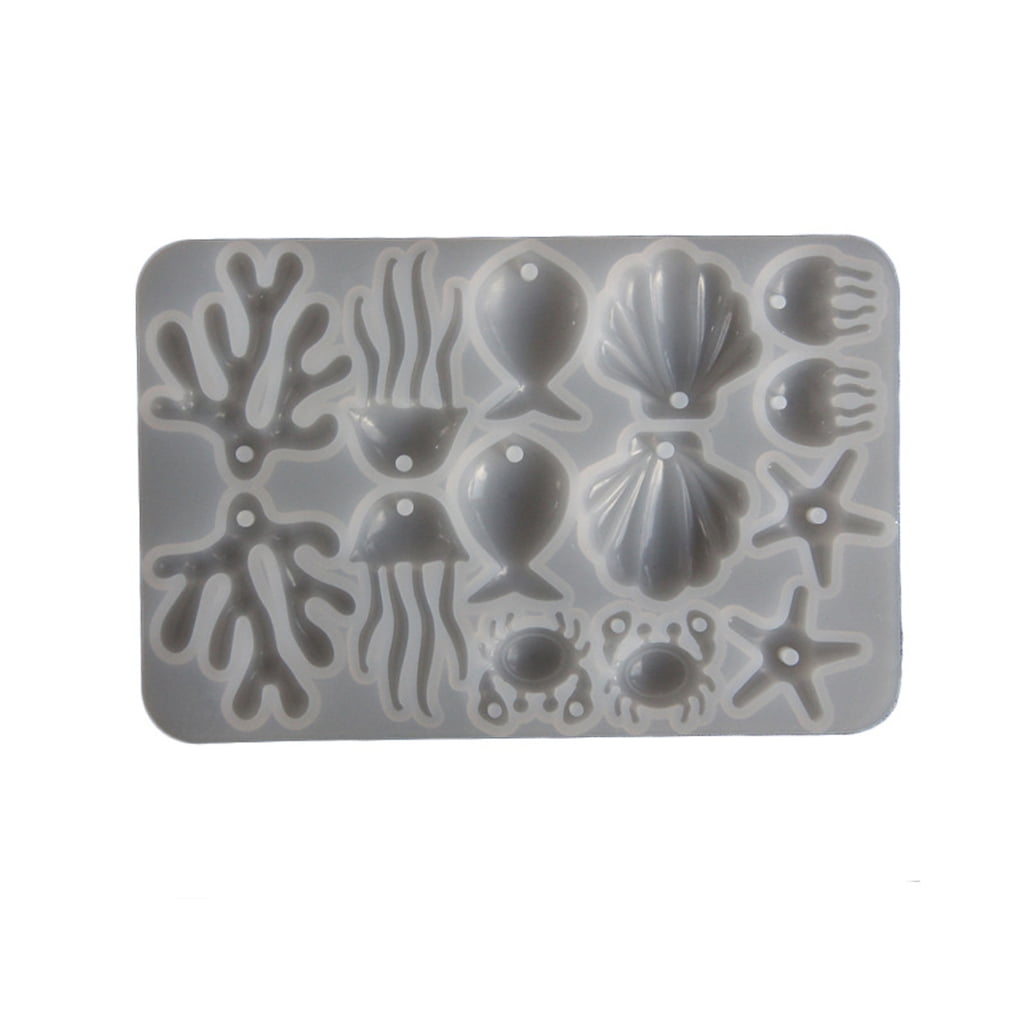 Flexible Silicone Jewelry Mould With Marine Life Pattern For Pendant ...