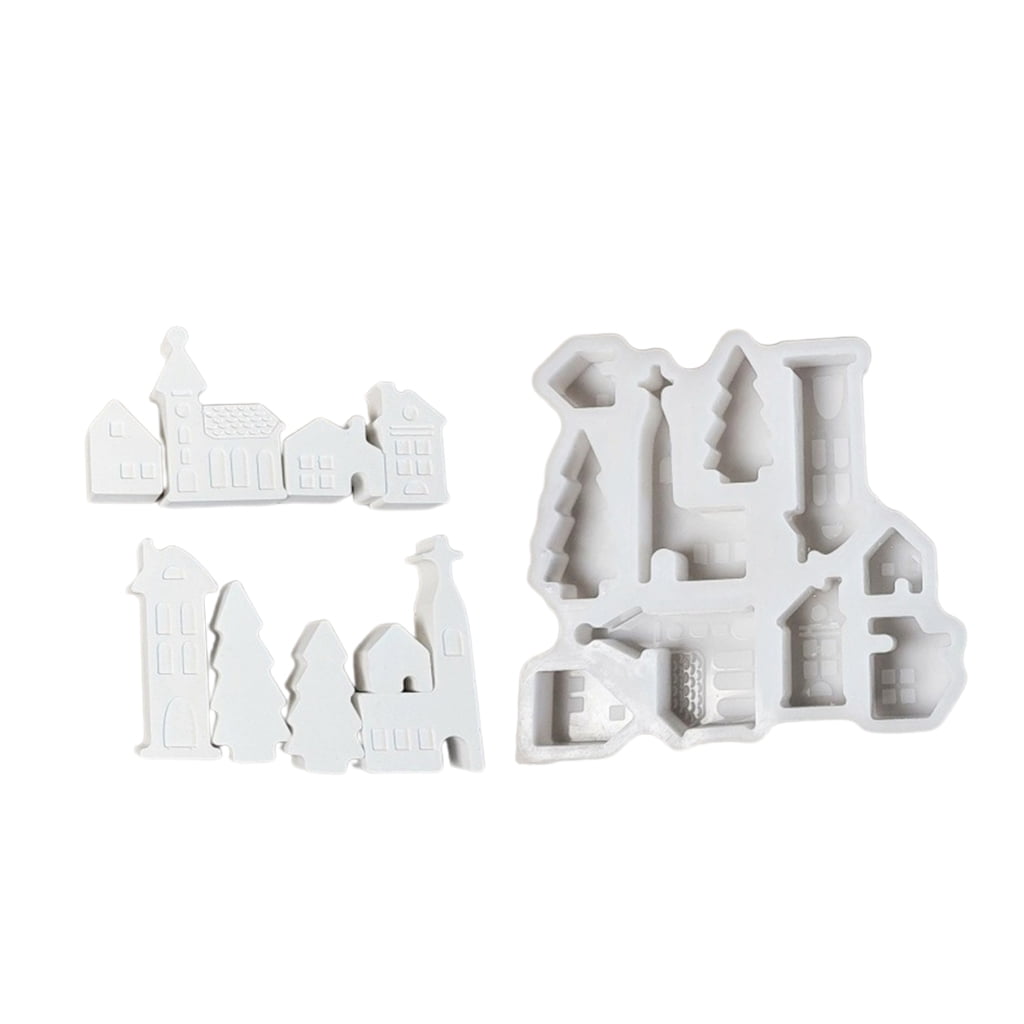 Flexible Silicone Mold Small House Shape Figure Mold Candle Making ...