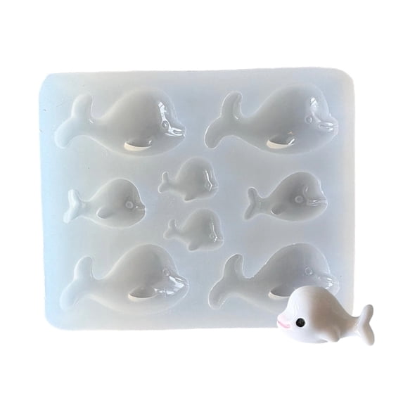 Flexible Silicone Molds Dolphin Shaped Accessories Epoxy Resin Mold ...