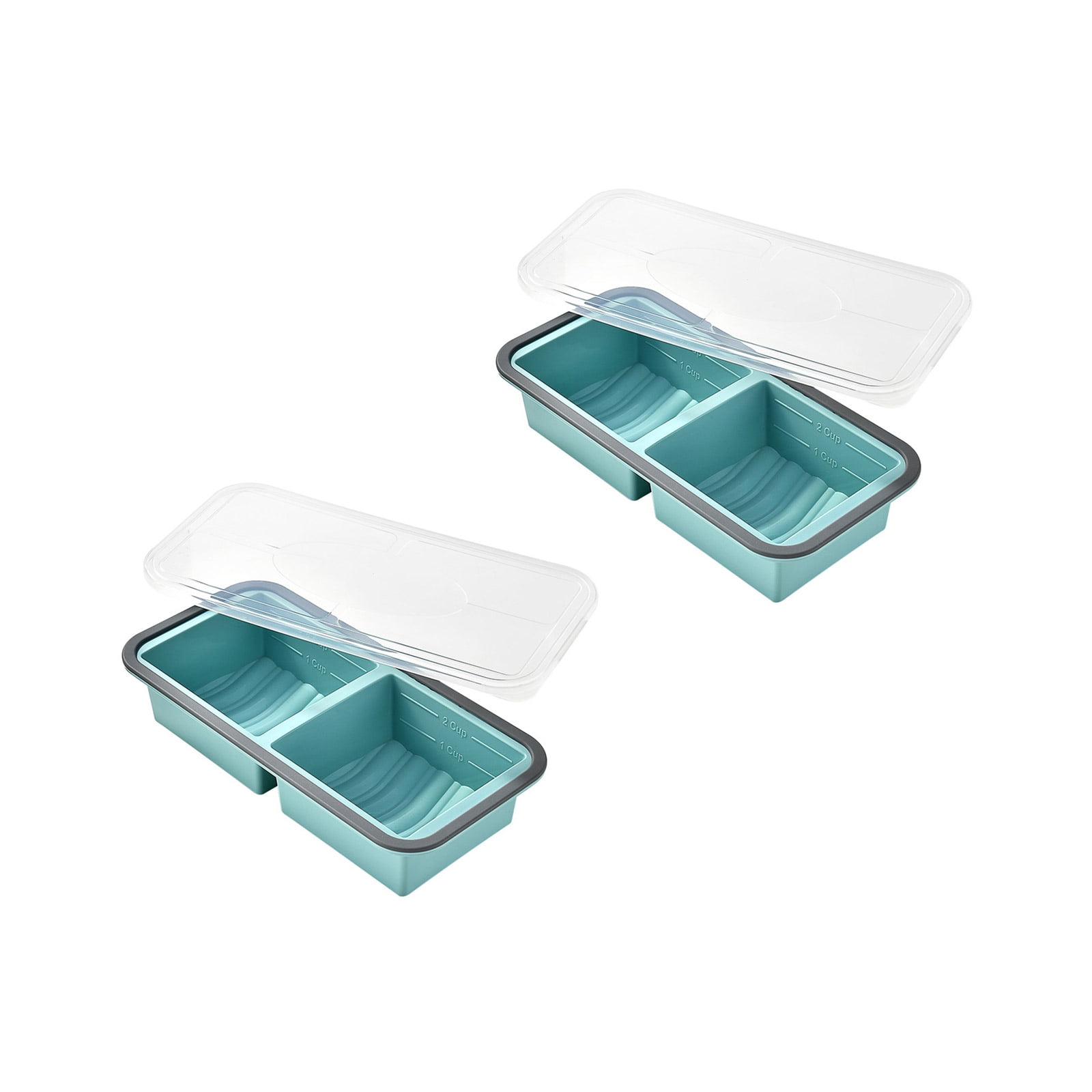 Flexible Silicone Molds Set with Divided Compartments Protective Cover ...