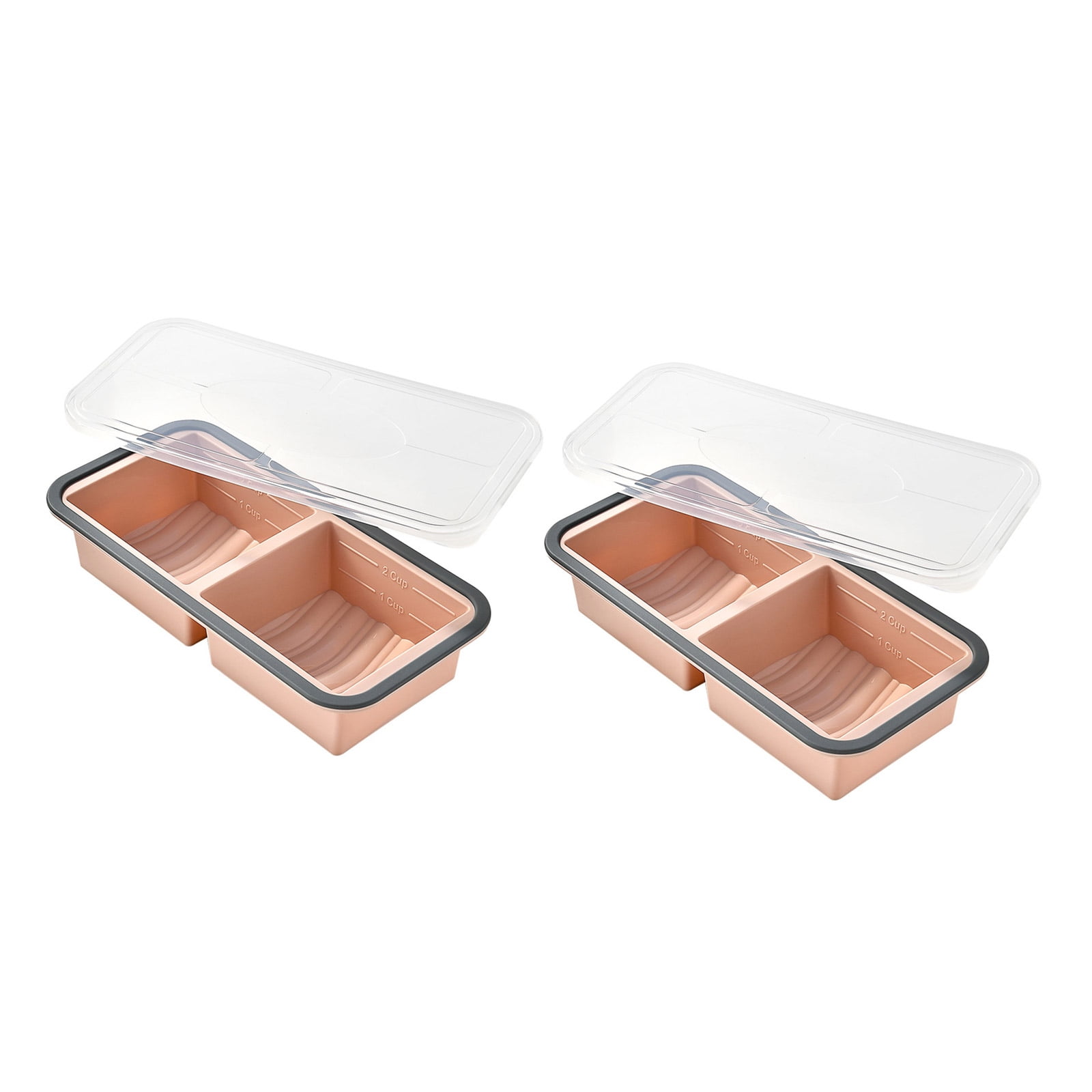 Flexible Silicone Molds Set with Divided Compartments Protective Cover ...
