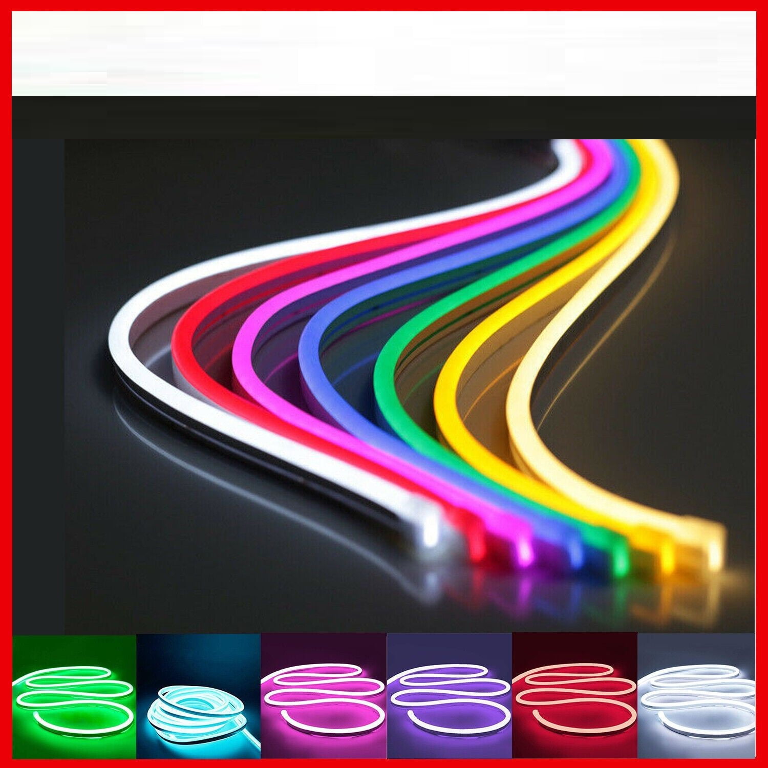 Flexible Silicone Neon LED Strip Lights, 12V Low Voltage Waterproof ...