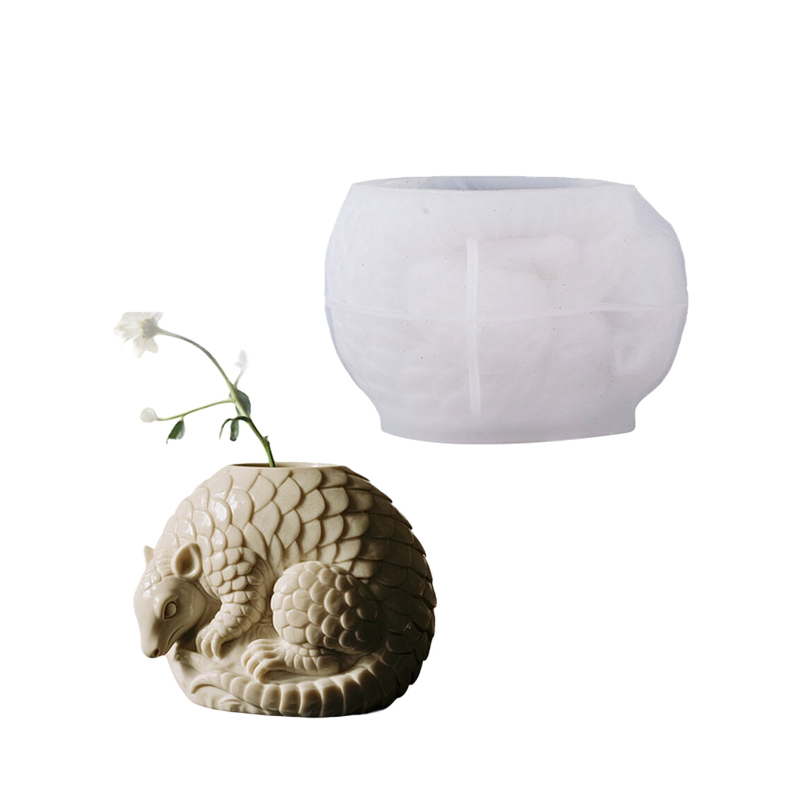 Flexible Silicone Pangolin Mold For Handmade Cement Concrete Crafts ...