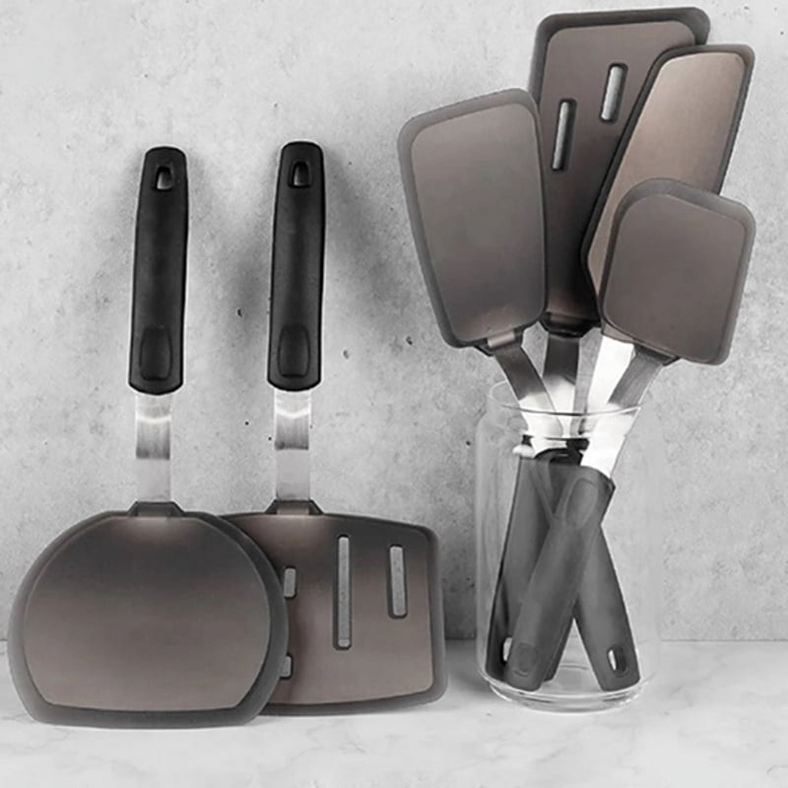 Flexible Silicone Turner Spatula, Heat- Non-Stick Kitchen Utensils ...