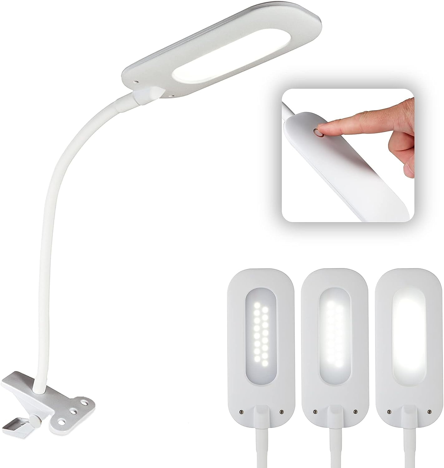 Flexible Soft Touch LED Clip Lamp with ClearSun LED Technology - Sturdy ...