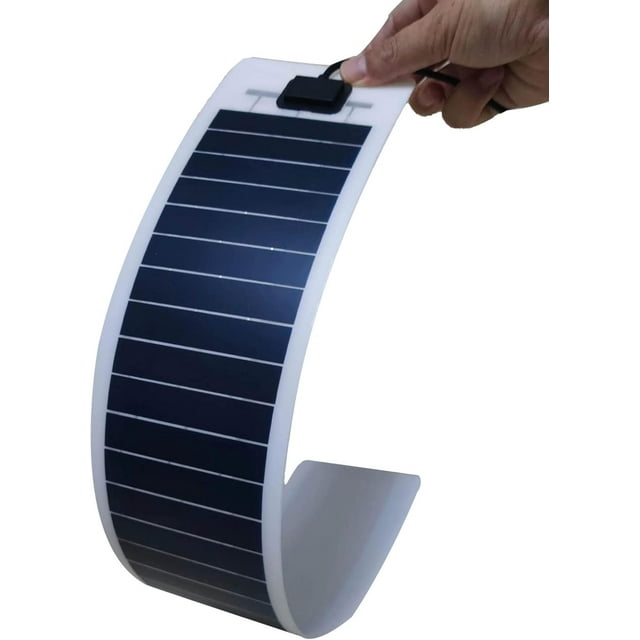 Flexible Solar Panel 20 Watt 12 Volt Monocrystalline Semi-Flexible ...