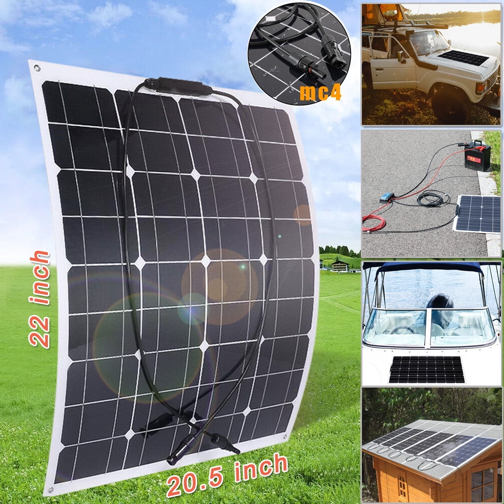 Flexible Solar Panel 50 Watt 12V Lightweight Mono High-efficiency For ...