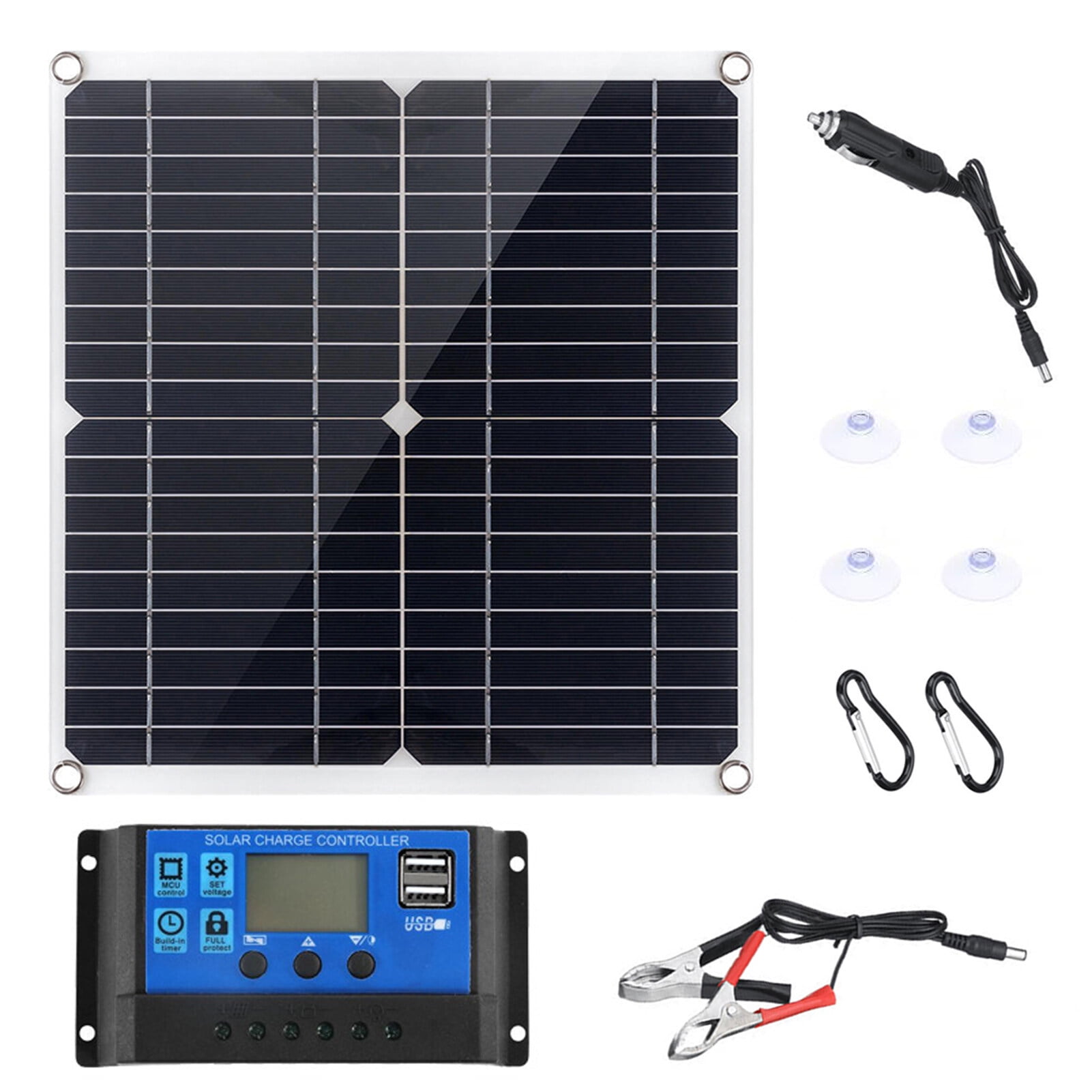Flexible Solar Panels Kit 20W with 300W Controller 12V Power Supply USB ...