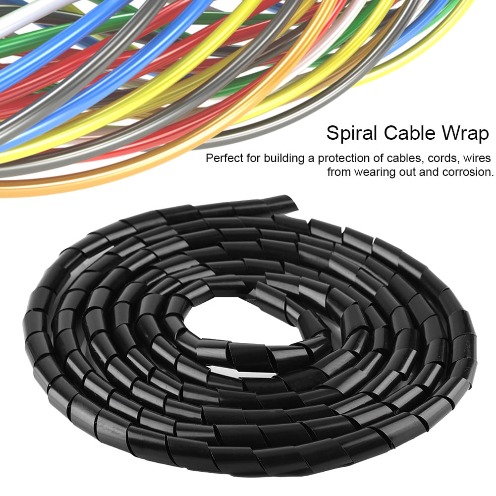 Flexible Spiral Cable Wrap Wire Binding Organizer Home Office Cord ...
