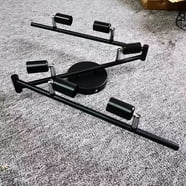 Globe Electric Waylon 6-Light Matte Black Track Lighting with Center ...