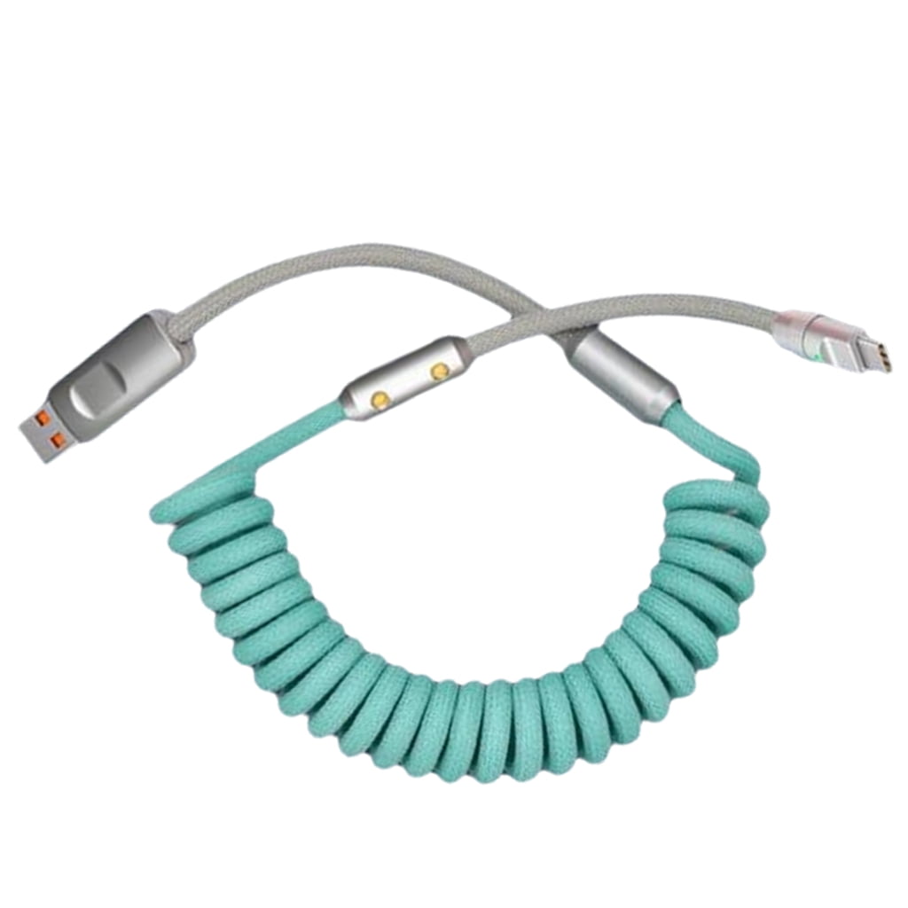 Flexible Spring Data Line Charging Cord 120W Fast Speed Charging Cable ...