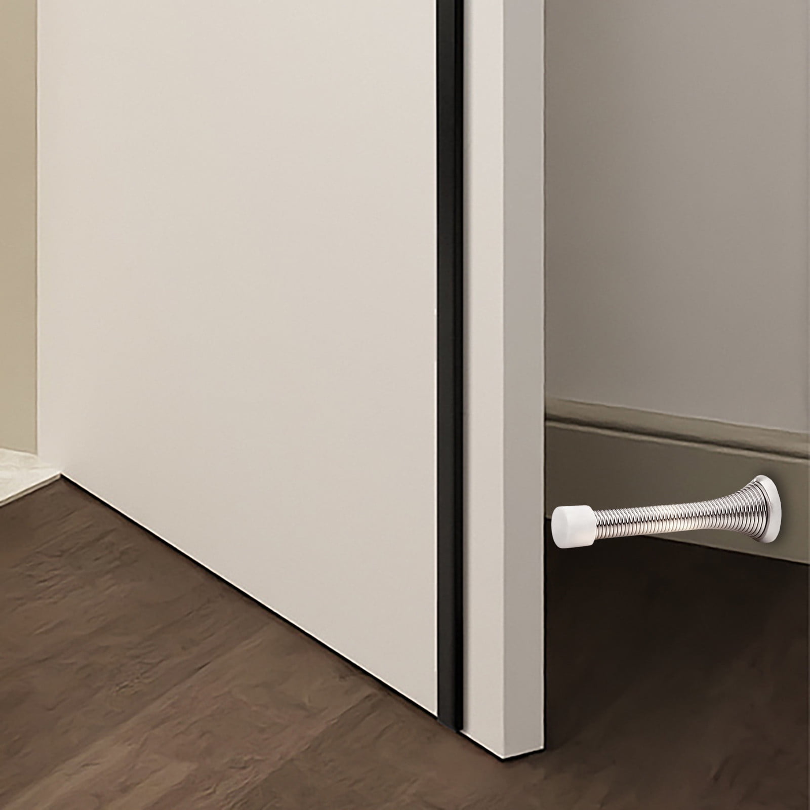 Flexible Spring Door Stopper with Rustproof Screw and Rubber Bumper ...