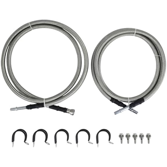 Flexible Stainless Steel Braided Fuel Line Compatible with Chevy ...