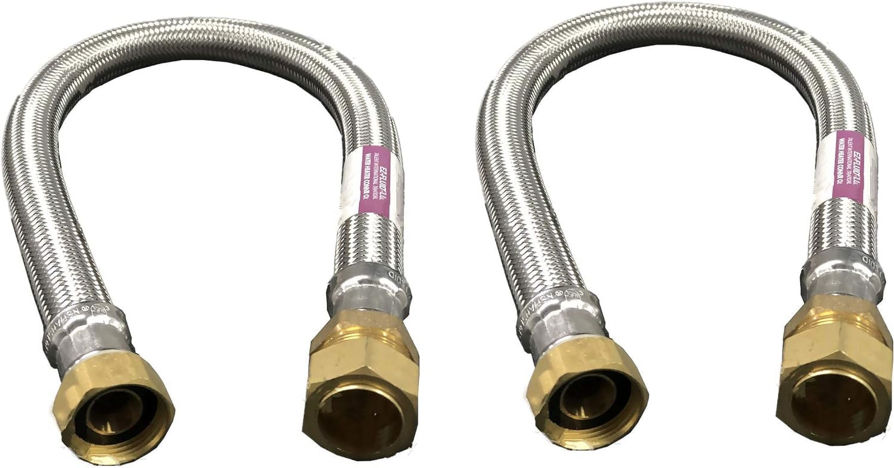 Flexible Stainless Steel Water Heater Connector Supply Line Water Hose ...