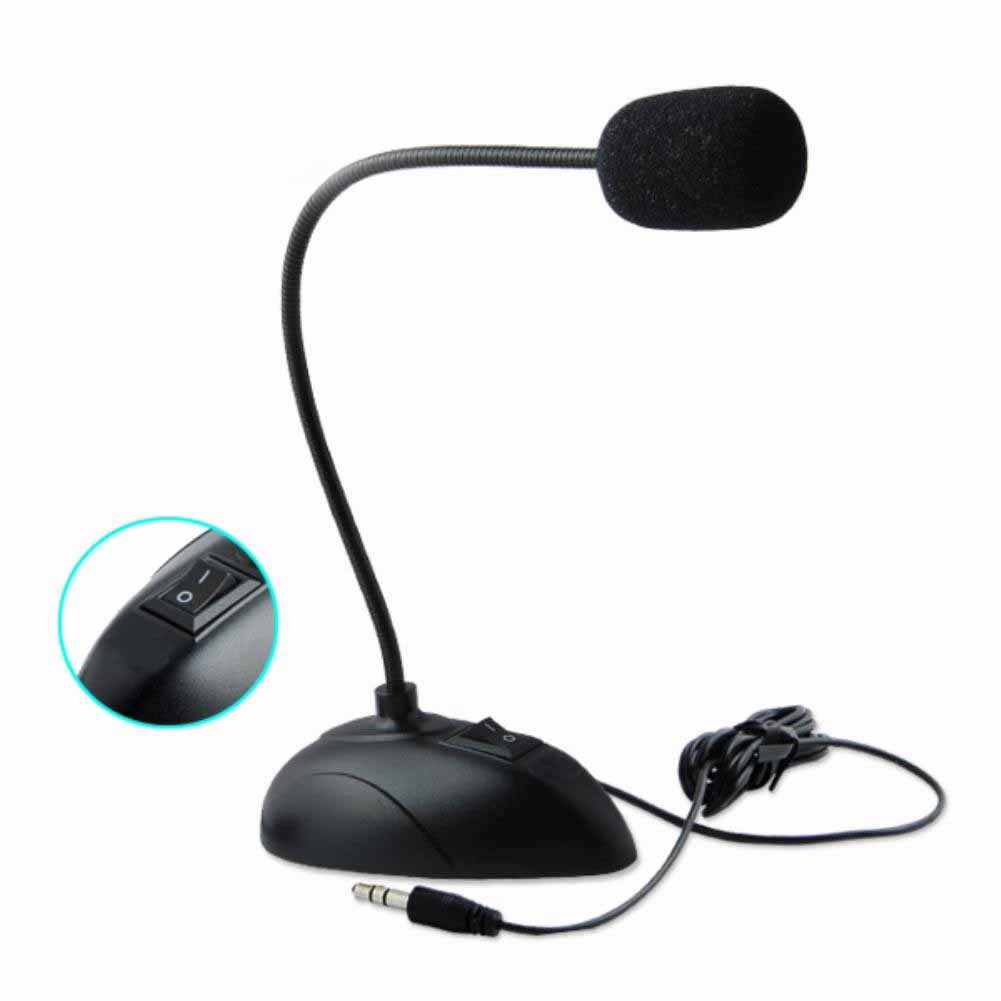 Flexible Stand Mini Studio Speech Microphone 3.5mm Plug Gooseneck Mic ...