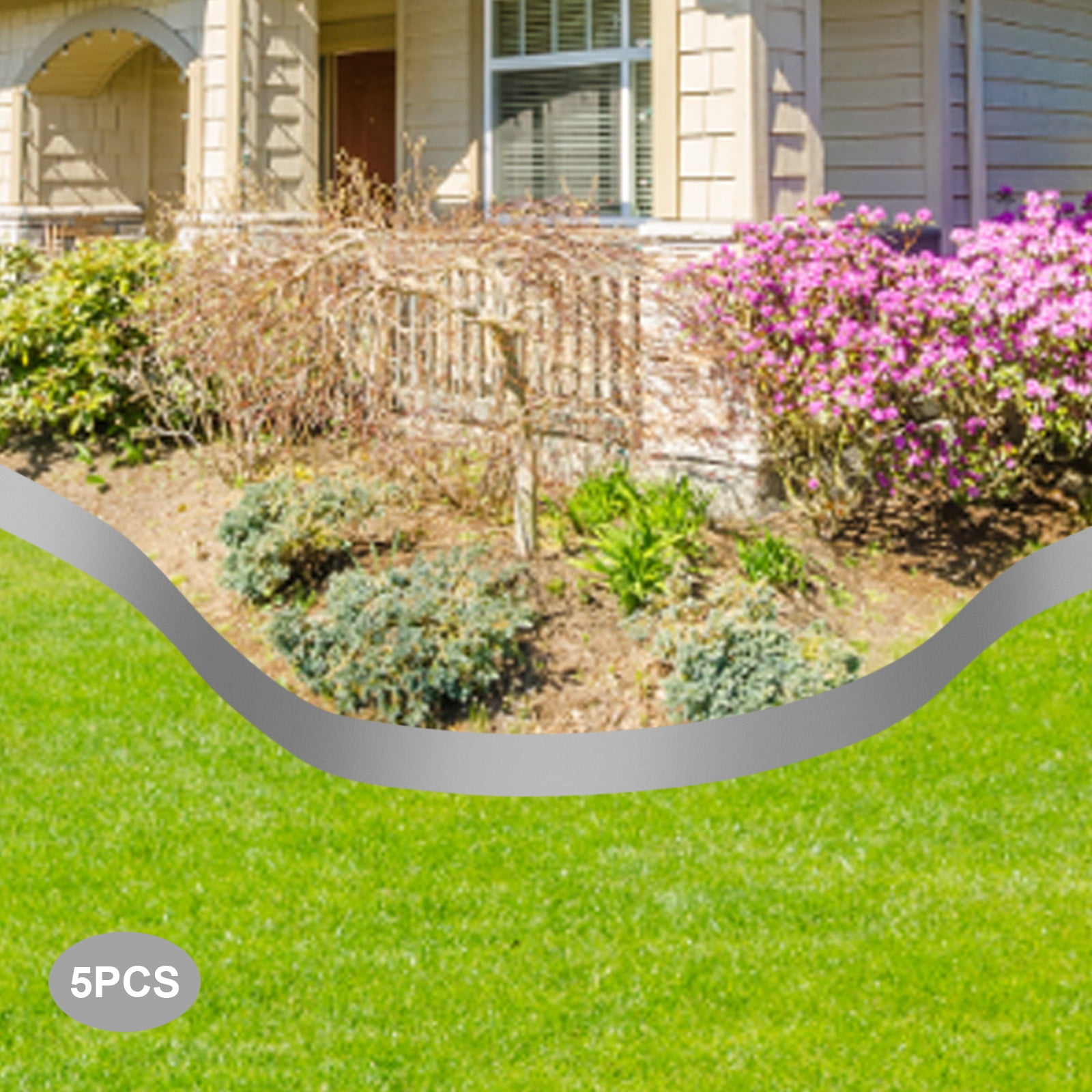 Flexible Steel Landscaping Edging - 5-Piece Set with Nano Baking Paint ...
