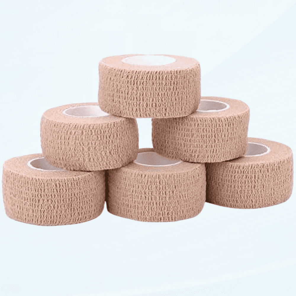 Flexible Stretch Tape 6-Pack, Self-Adhesive Cohesive Wrap Bandage for ...