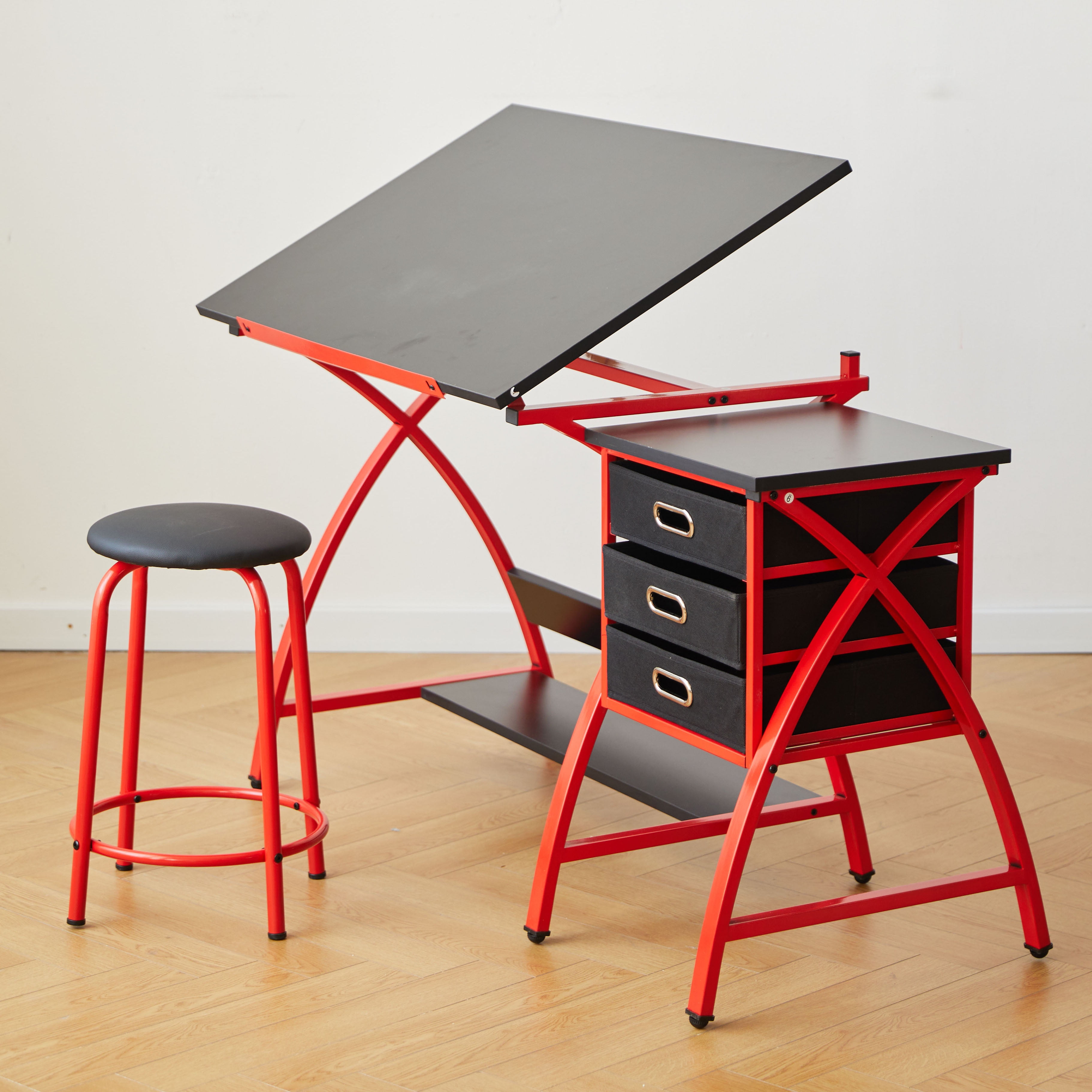 Flexible Tilt Angle Sturdy Cross Leg Design 3 Drawers Spacious ...