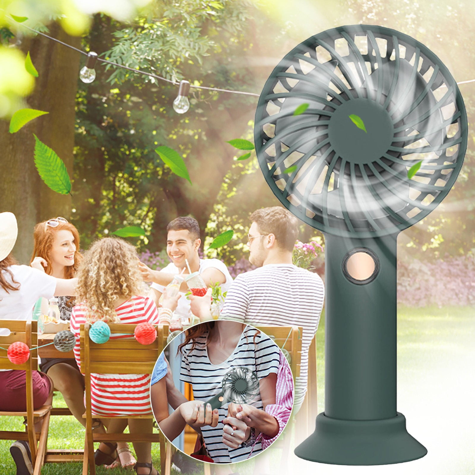 Flexible Tripod Clip On Fan with Power Bank Summer Portable Handheld ...